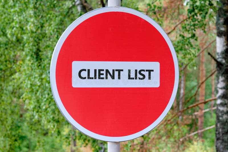 The CLIENT LIST Concept Phrase. Business and Finance Concept. Stock ...