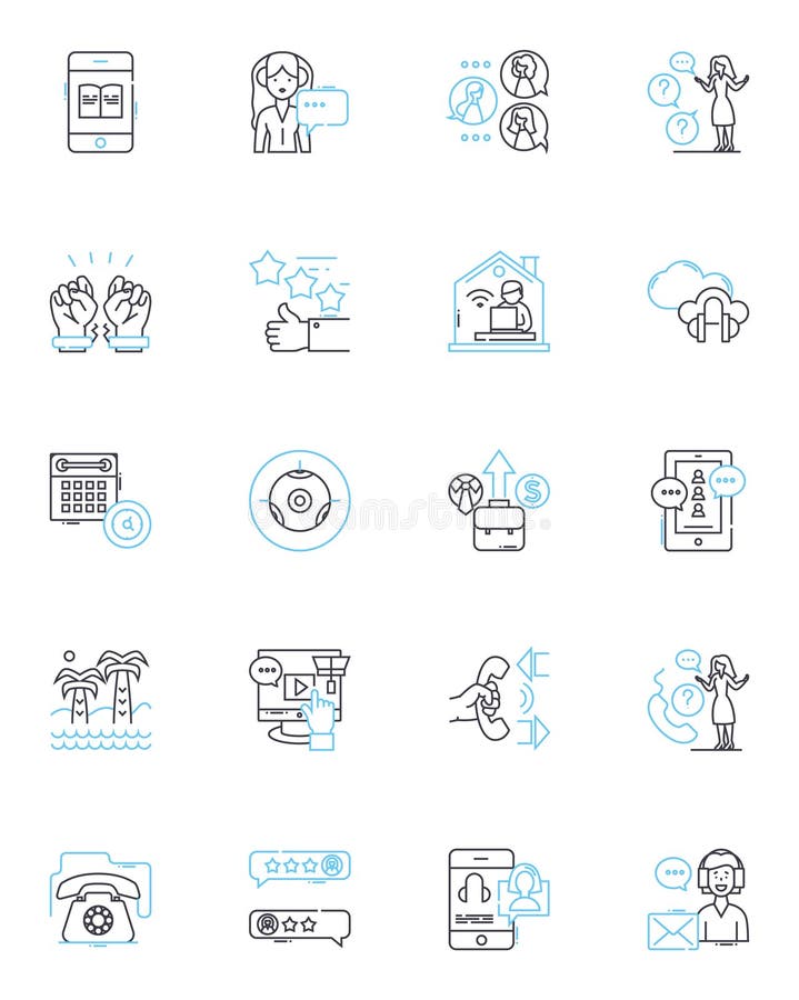 Loyalty Linear Icons, Signs, Symbols Vector Line Illustration Set Stock ...