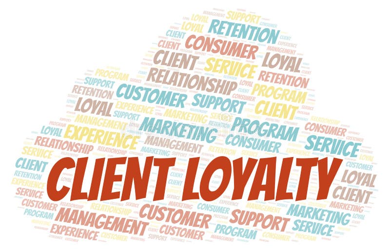 Client Loyalty word cloud stock illustration. Illustration of poster ...