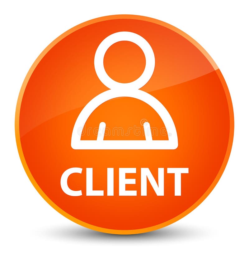 Client (member Icon) Elegant Orange Round Button Stock Illustration ...