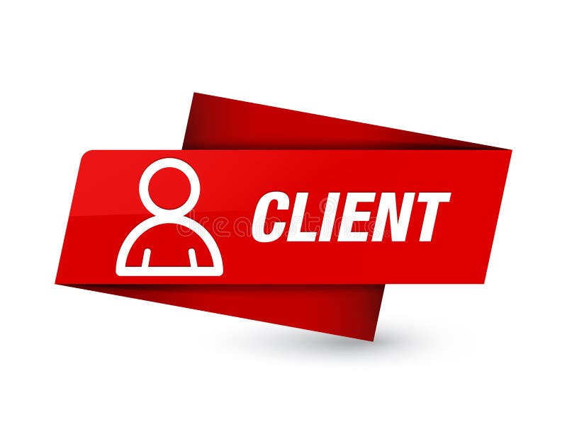 Client (member Icon) Premium Red Tag Sign Stock Illustration ...