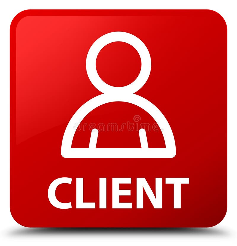 Client (member Icon) Red Square Button Stock Illustration ...