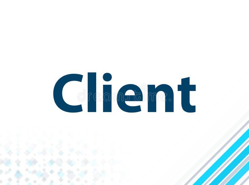 Client Modern Flat Design Blue Abstract Background Stock Illustration ...