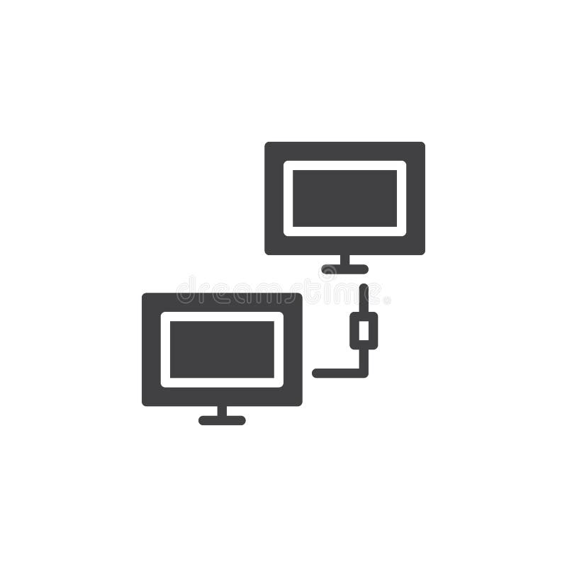 Client Network Connection Icon Vector, Filled Flat Sign, Solid ...