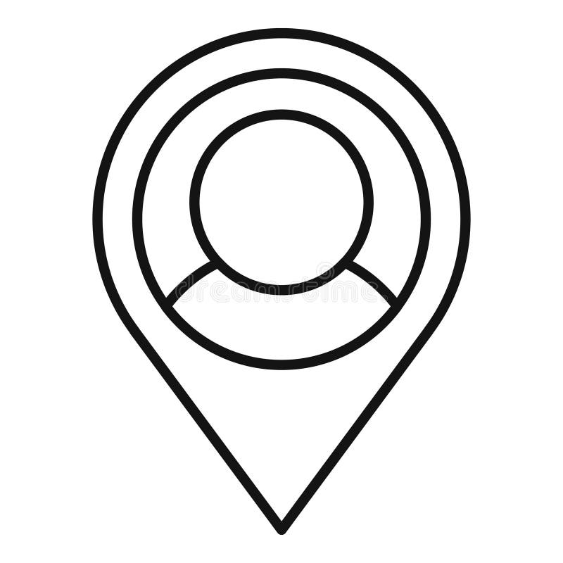 Client Online Location Icon Outline Vector. Design Market Stock Vector ...