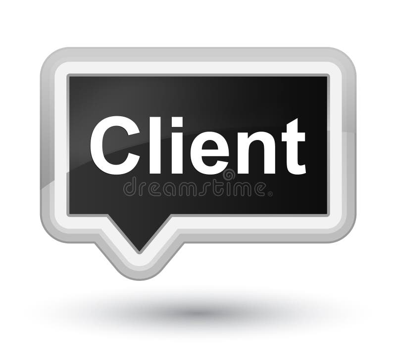 Client Prime Black Banner Button Stock Illustration - Illustration of ...