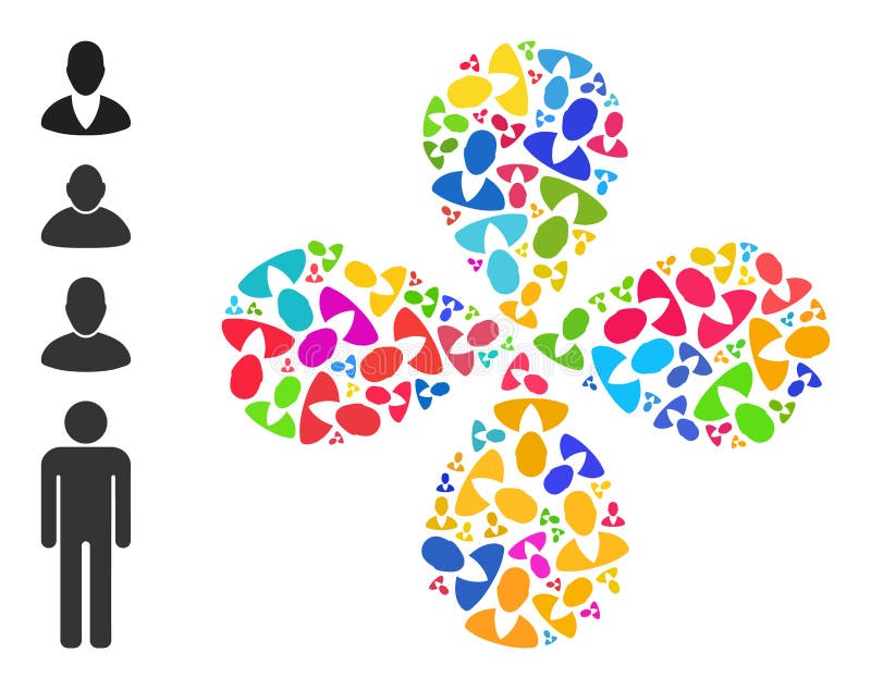 Client Profile Icon Bright Swirl Abstract Flower Stock Vector ...