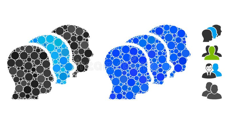 Client Profiles Composition Icon of Spheric Items Stock Illustration ...