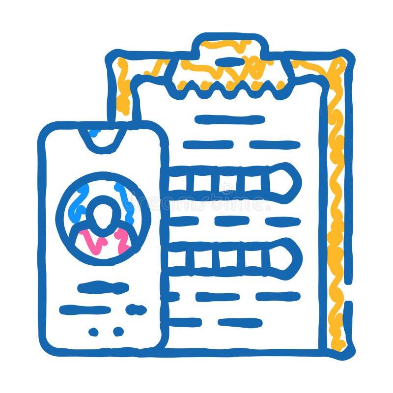Client Questionnaire Call Center Icon Doodle Illustration Stock Vector ...