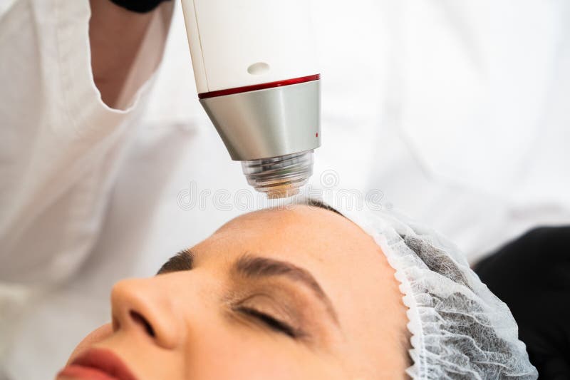 Skincare Treatment Session Using High-tech Device for Rejuvenation ...