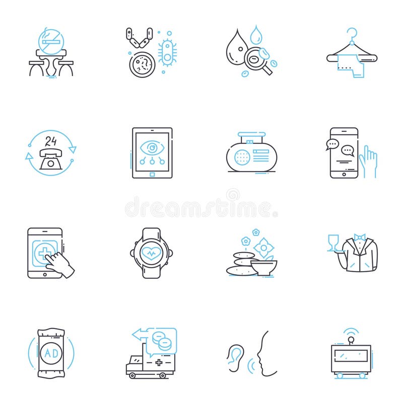 Client Relations Linear Icons Set. Trust, Communication, Satisfaction ...