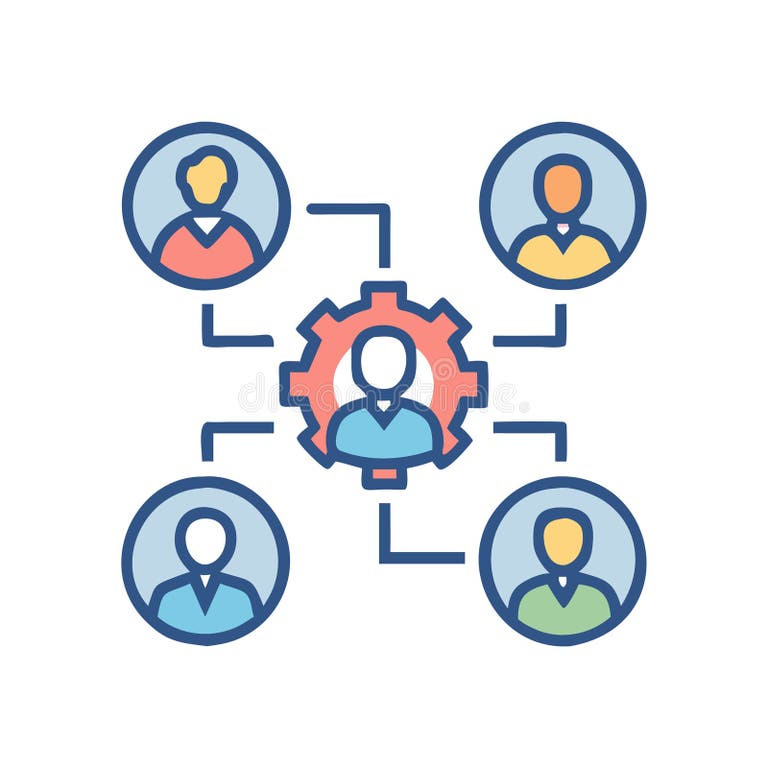 Client Relationship Management Icon Stock Vector - Illustration of ...