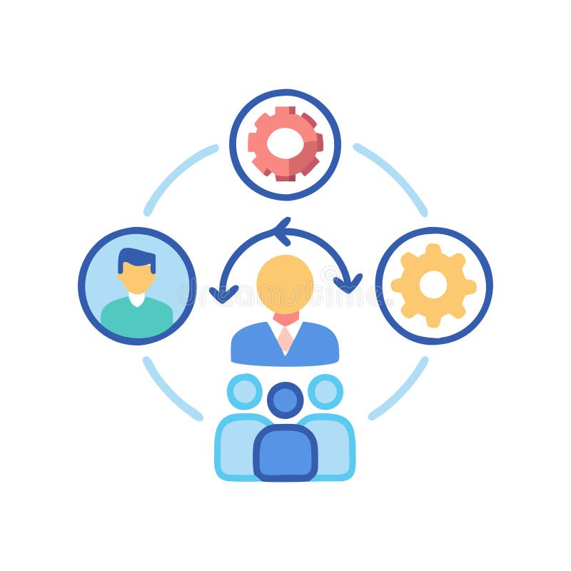 Client Relationship Management Visual Icon Stock Vector - Illustration ...