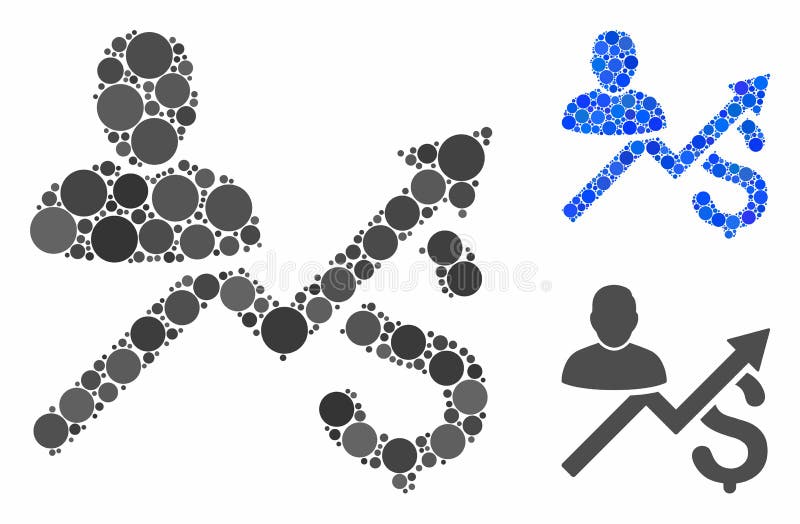 Client Sales Chart Mosaic Icon of Round Dots Stock Vector ...