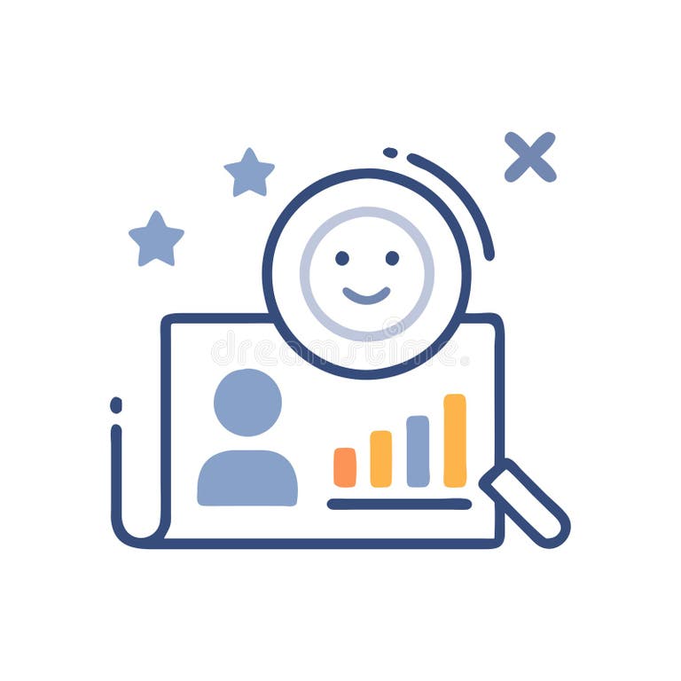 Client Satisfaction Analysis Visual Icon Stock Vector - Illustration of ...