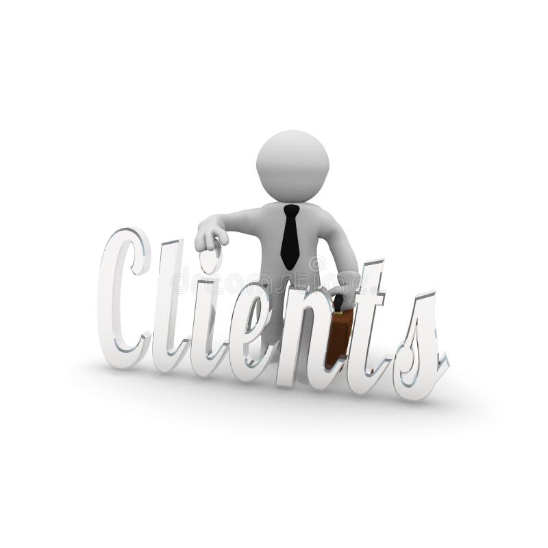 Client Search,3d Character with Upswing Arrow Stock Illustration ...