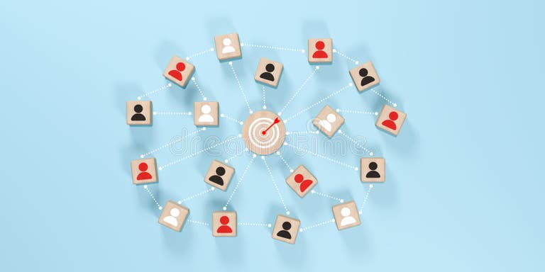 Client Segmentation Visualized with Diverse User Icons Connected To a ...
