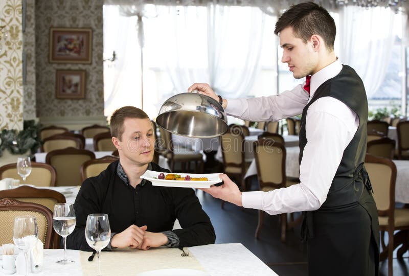 Client and server stock image. Image of ordering, menu - 36882091