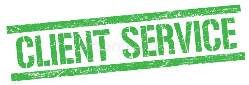 CLIENT SERVICE Text on Green Grungy Rectangle Stamp Stock Illustration ...