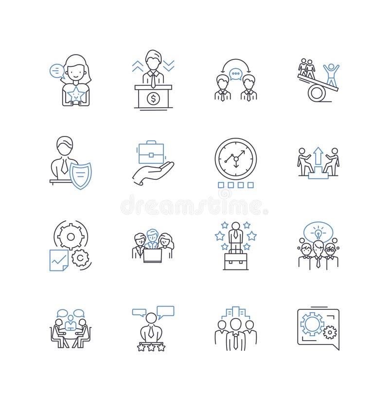 Client Services Line Icons Collection. Support, Assistance, Helpdesk ...