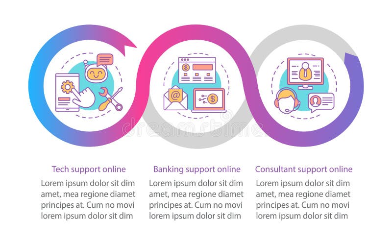 Client Support Online Vector Infographic Template Stock Vector ...