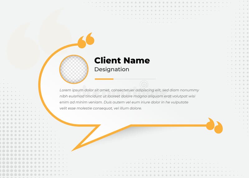 Minimalist Client Testimonial Template Design with Image Placeholder ...