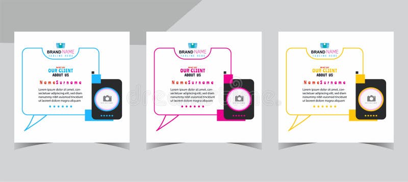 Client Testimonials or Customer Feedback Social Media Post Web Banner ...