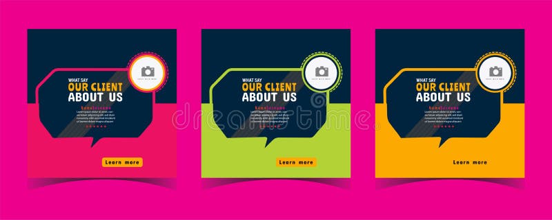 Client Testimonials or Customer Feedback Social Media Post Web Banner ...