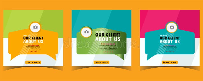 Client Testimonials or Customer Feedback Social Media Post Web Banner ...