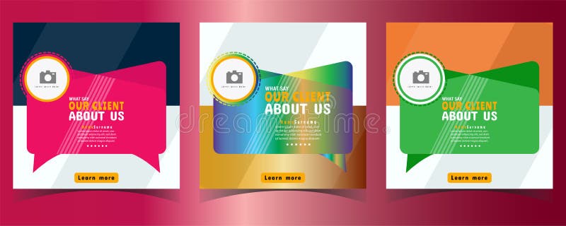 Client Testimonials or Customer Feedback Social Media Post Web Banner ...