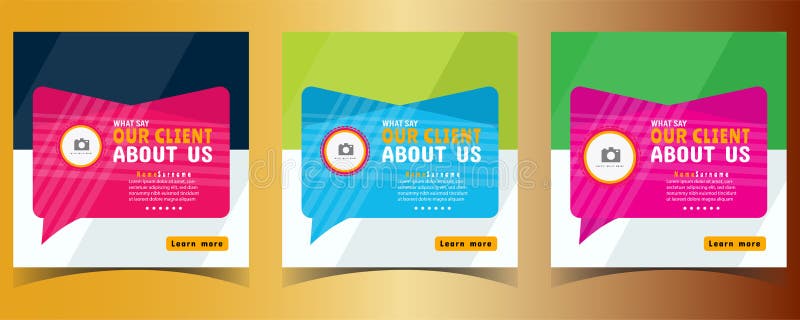 Client Testimonials or Customer Feedback Social Media Post Web Banner ...