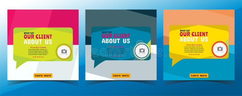 Client Testimonials or Customer Feedback Social Media Post Web Banner ...