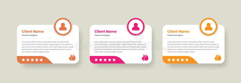Client Testimonials and Feedback with Star Rating Card Element Design ...