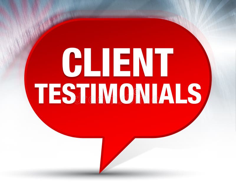 Client Testimonials Red Bubble Background Stock Illustration ...