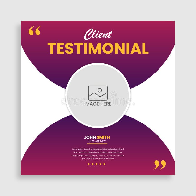 Client Feedback or Customer Testimonial Social Media Post Design ...