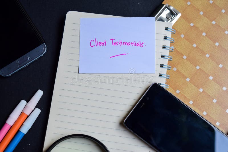 Client Testimonials Word Written on Paper. Client Testimonials Text on ...