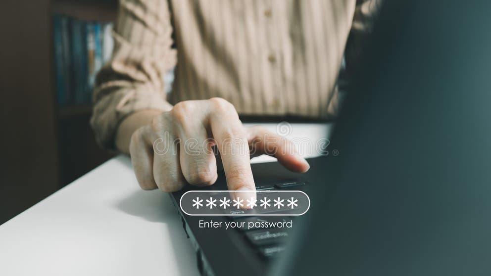 Client Is Typing Password To Access Data Security Verification Concept For Login Secure For