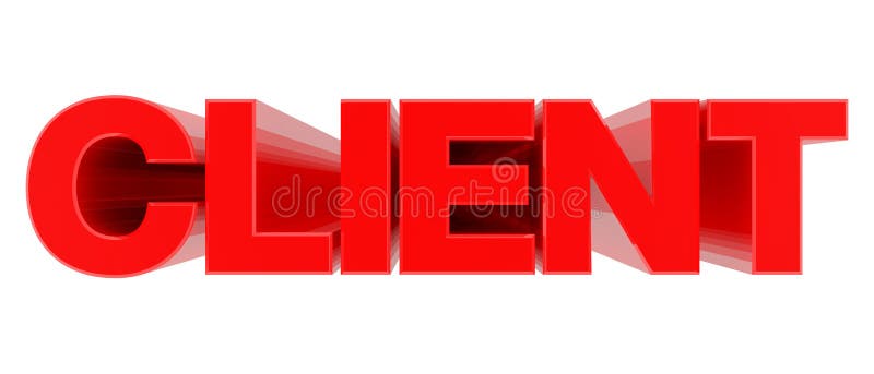 Client word on purple stock illustration. Illustration of card - 272005737