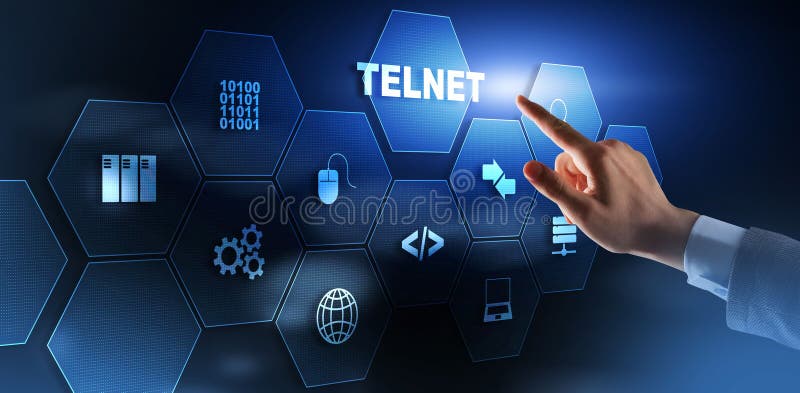 Cliente De Terminal Virtual Telnet. Conceito De Internet E Rede ...