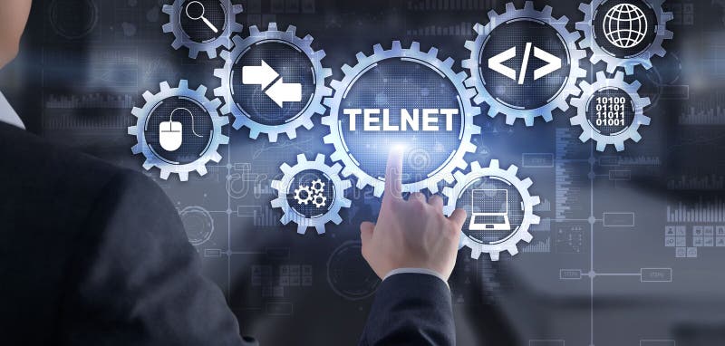 Cliente De Terminal Virtual De Telnet. Concepto De Internet Y De Red ...