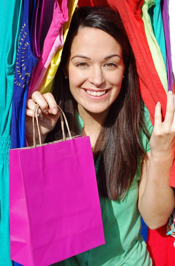 Cliente feliz imagem de stock. Imagem de aplauso, saco - 11547797