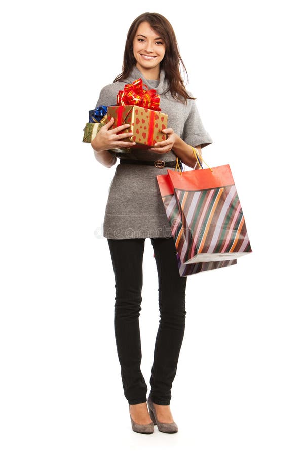 Cliente Feliz Após a Compra Imagem de Stock - Imagem de presente ...