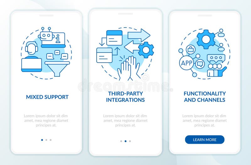 Clients Engagement Platform Features Blue Onboarding Mobile App Screen ...