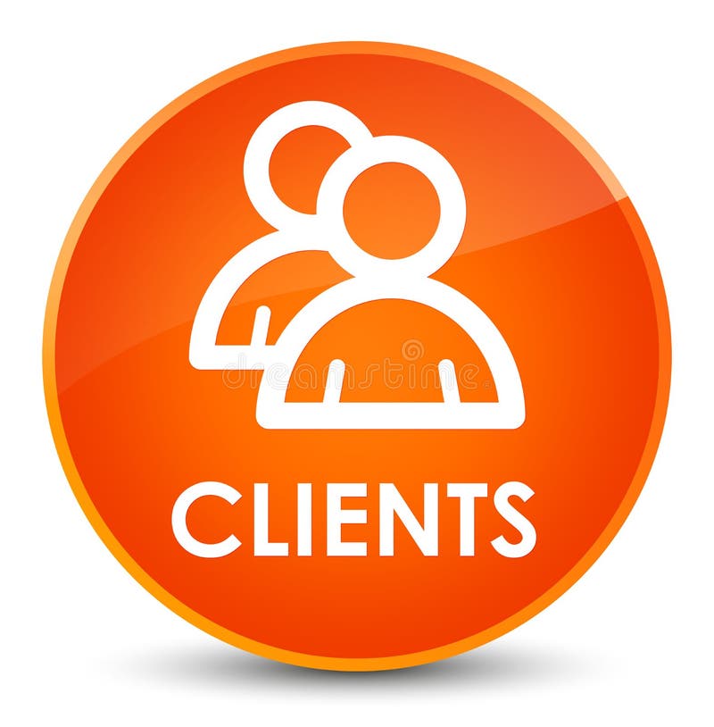Clients (group Icon) Elegant Orange Round Button Stock Illustration ...