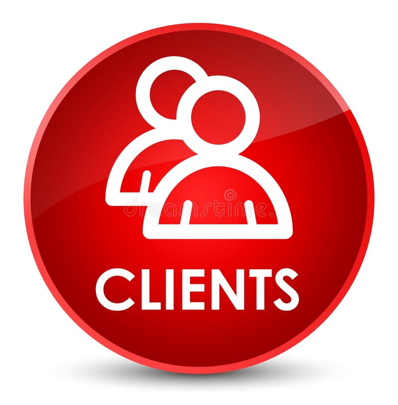 Clients (group Icon) Glossy Green Round Button Stock Illustration ...