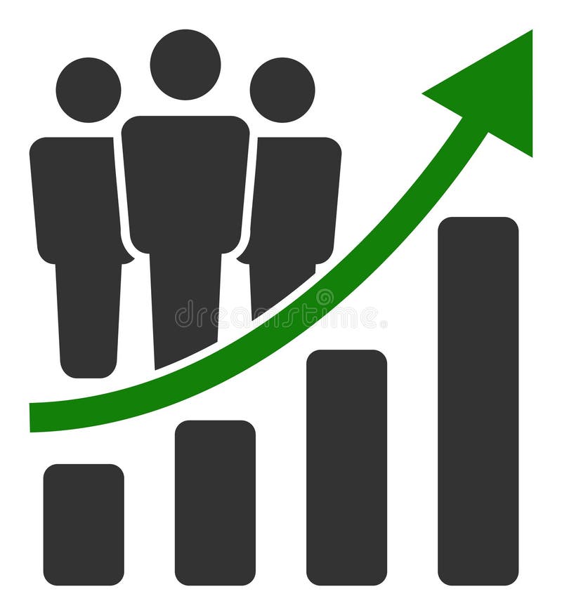 Clients Growth Chart - Vector Icon Illustration Stock Vector ...