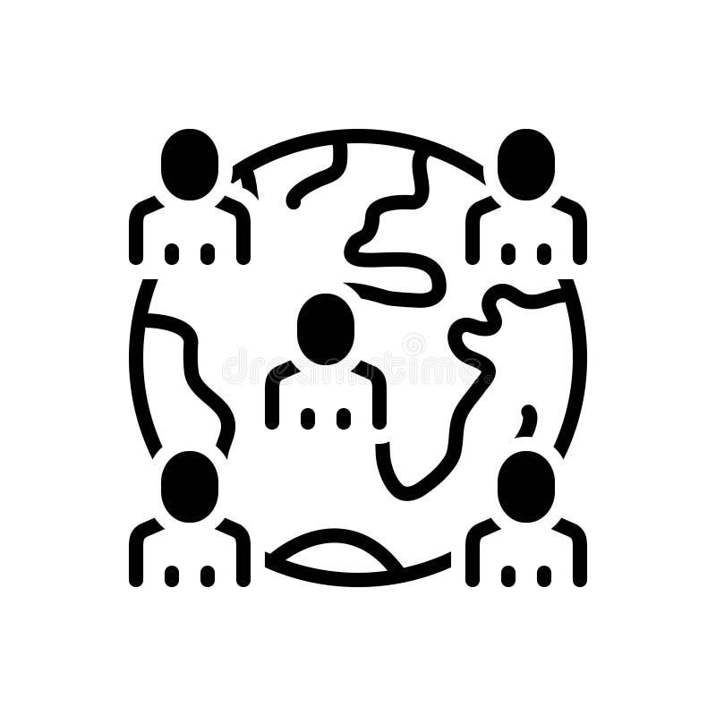 Black Solid Icon for Clients, Customer and Leadership Stock Vector ...