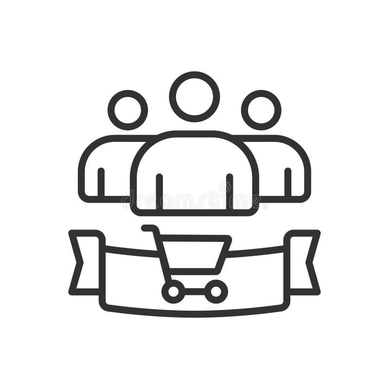 Clients, Icon in Line Design. Client, Customer, Business, Service ...