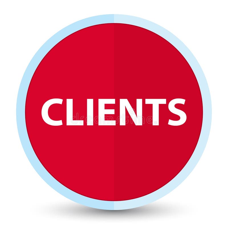 Clients Flat Prime Red Round Button Stock Vector - Illustration of ...