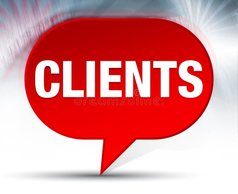 Clients Red Bubble Background Stock Illustration - Illustration of ...